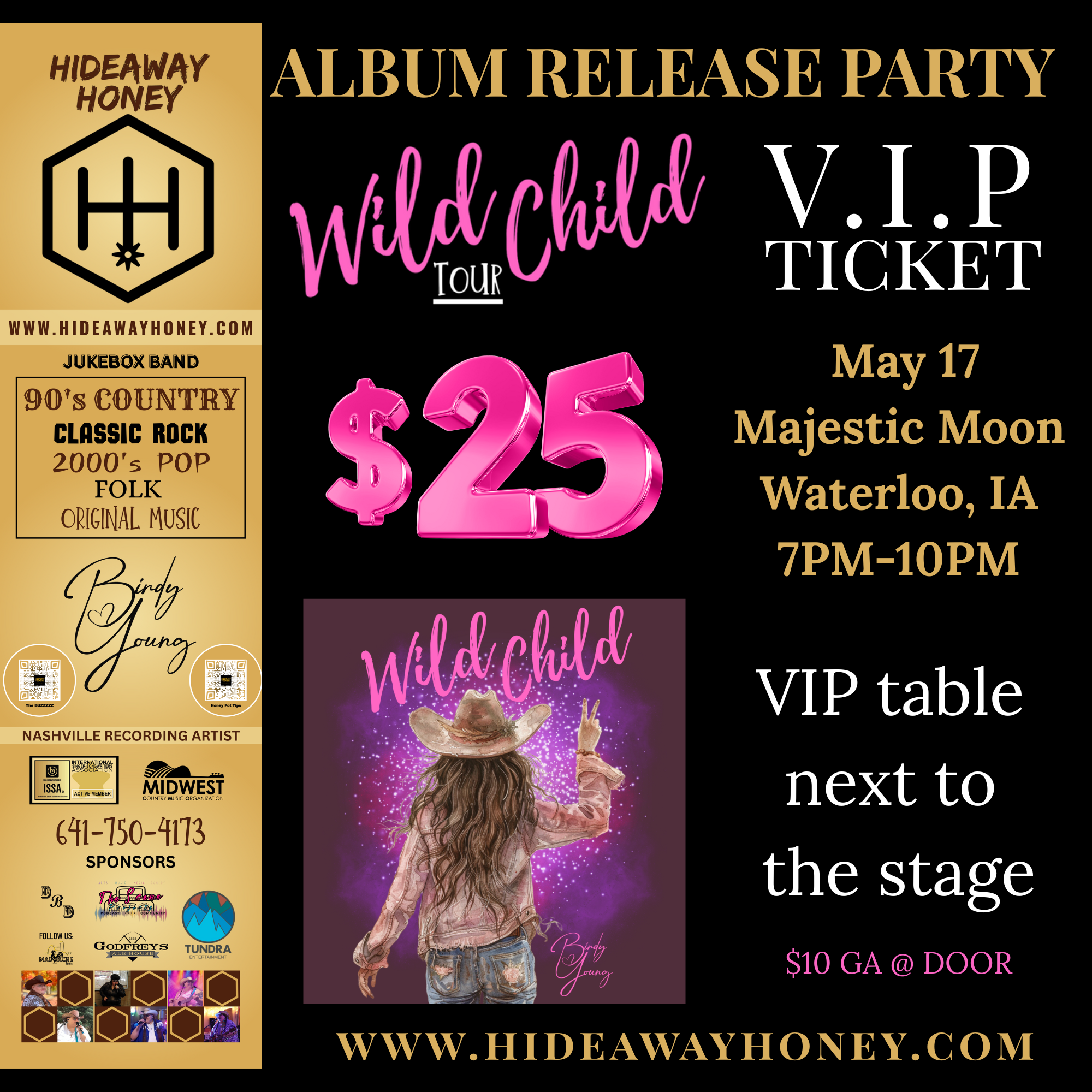 Hideaway Honey ALBUM RELEASE PARTY @ Majestic Moon @ Majestic Moon ...