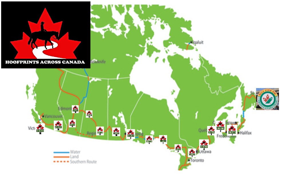 HOOFPRINTS ACROSS CANADA - TRAIL MAP