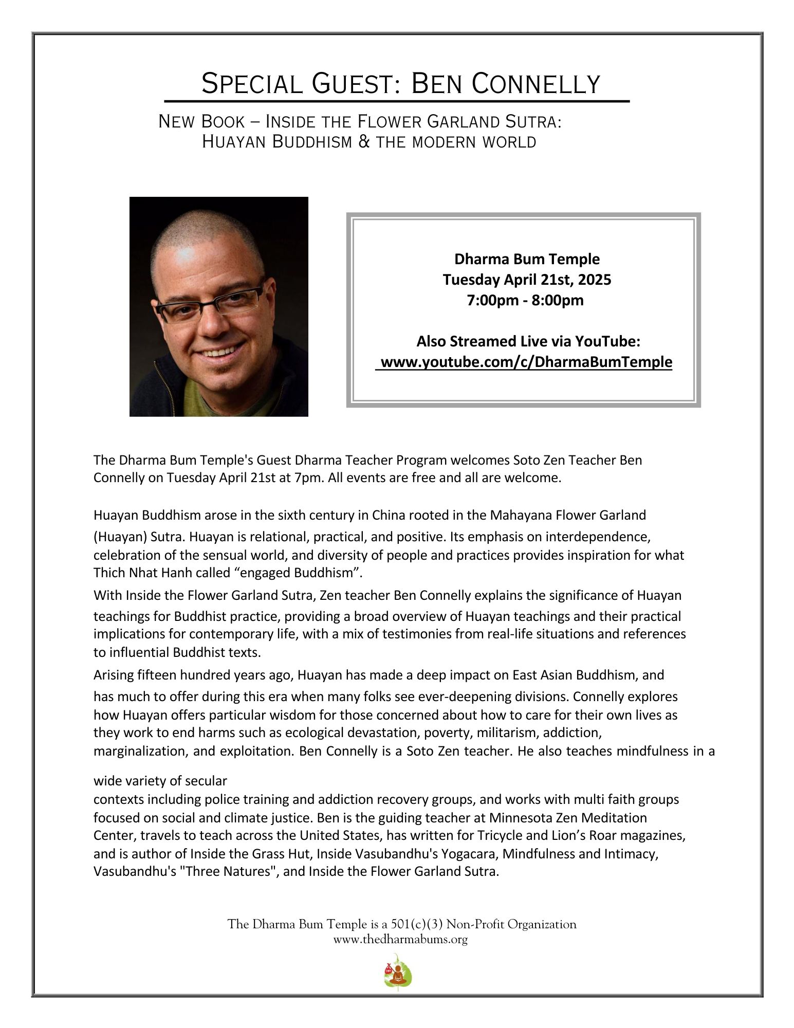 Special Guest: Ben Connelly - Author and Zen Teacher
