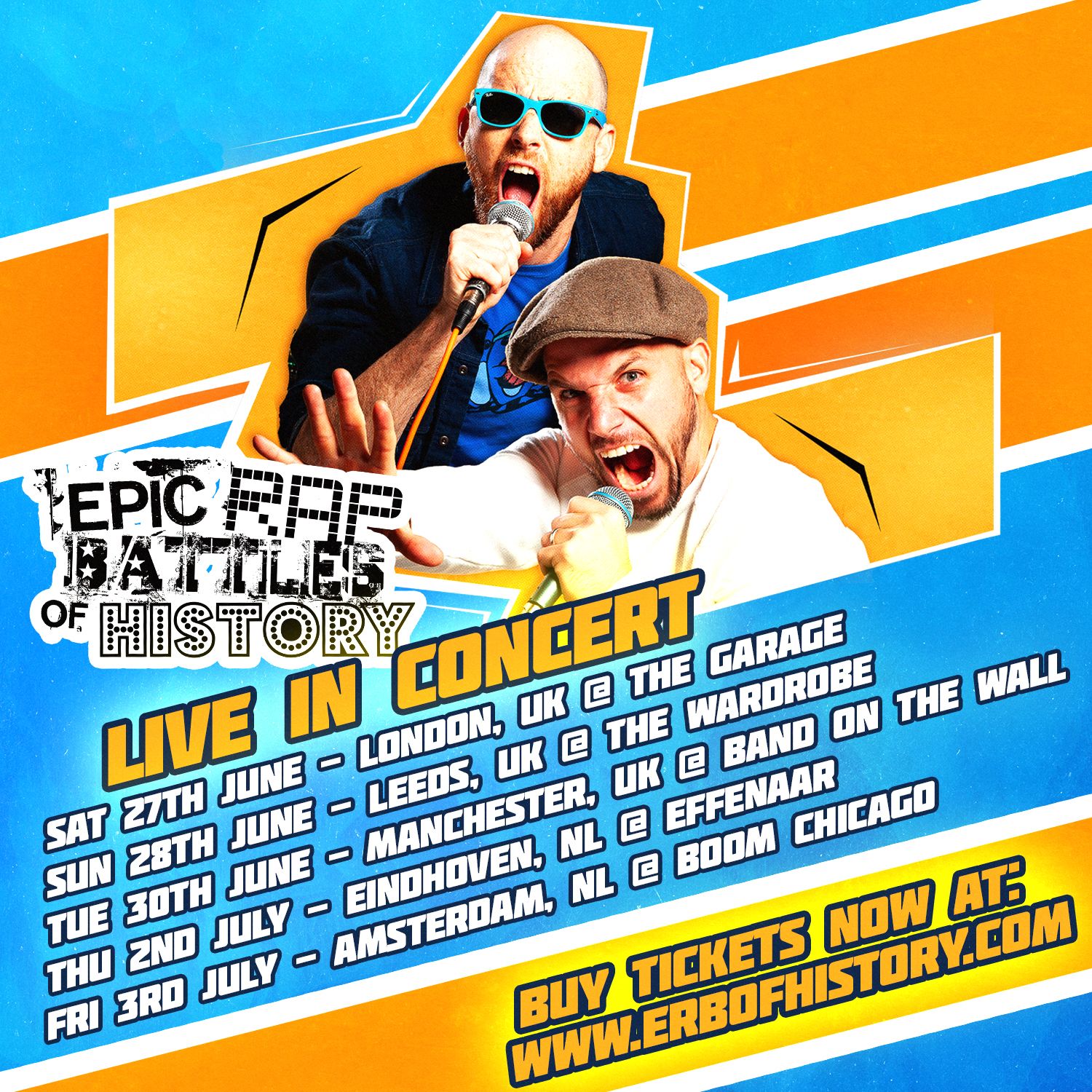 Epic Rap Battles Of History - LIVE SHOWS