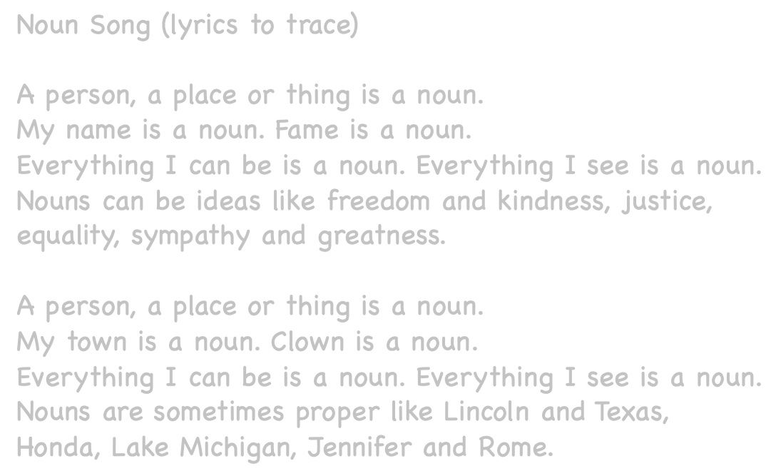 Audio Memory-Kathy Troxel (800)365-SING Educational Music/Books - Grammar