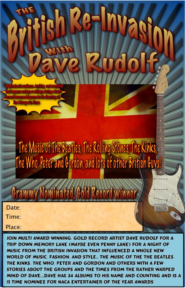 Dave Rudolf - Upcoming Live Dates