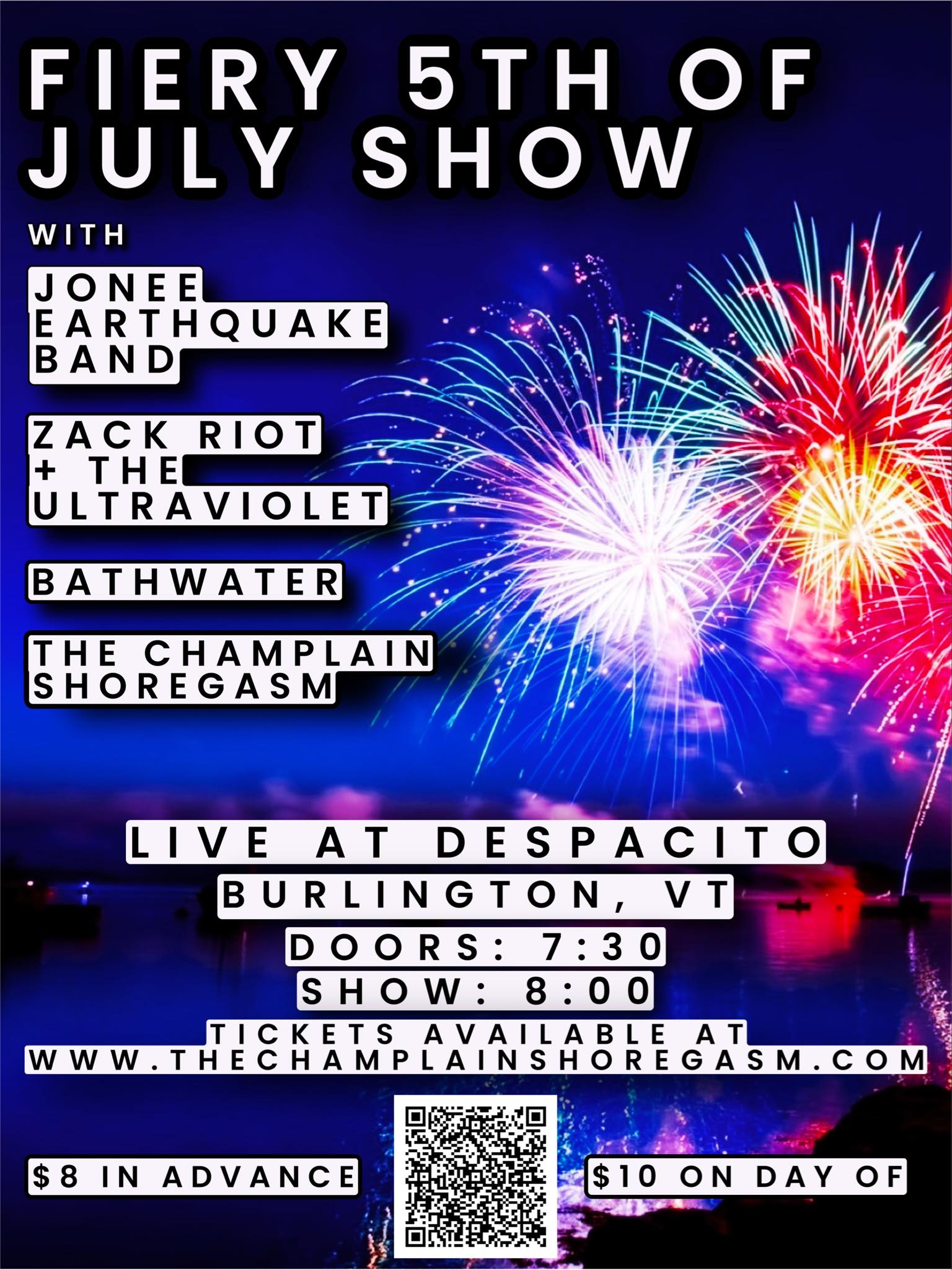 The Champlain Shoregasm w/Zach Riot & the Ultra Violet, Jonee ...