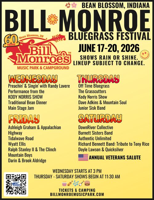Bill Monroe's Music Park & Campground - Bill Monroe Bluegrass Festival 2026